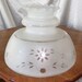 Large Frosted Etched Glass Ruffled Rim Light Fixture Hurricane Shade W ...