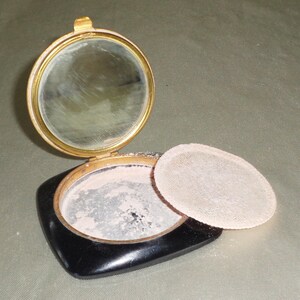 Embroidered Cloth Loose Powder Makeup Mirror Compact, Vintage - Etsy