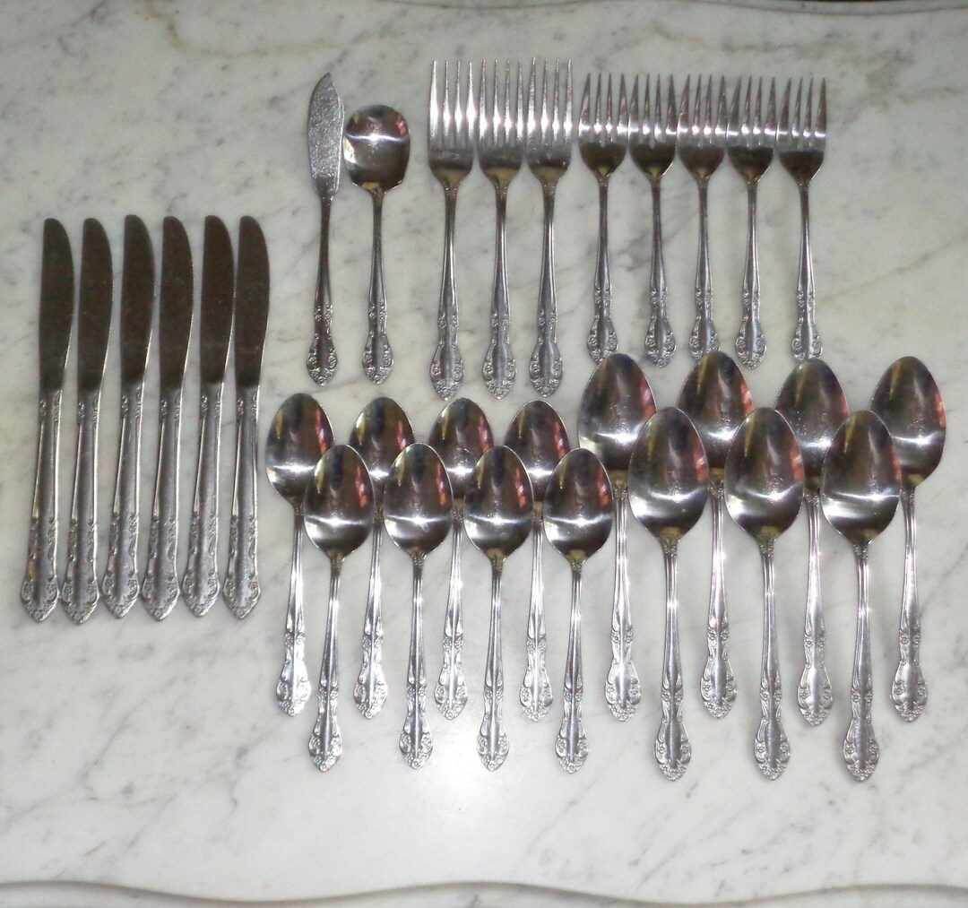 Utica Stainless Korea Saranac Silverware Flatware Set - Etsy