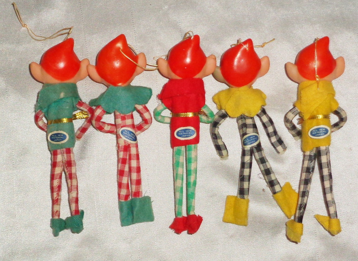 Pixie Elf Felt Made in Japan Plaid Posable Knee Hugger - Etsy