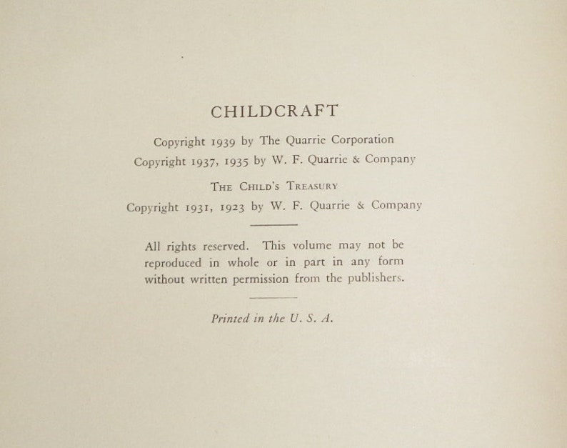 1939 Quarrie Childcraft How and Why Library Book Volume 6 Holidays and ...