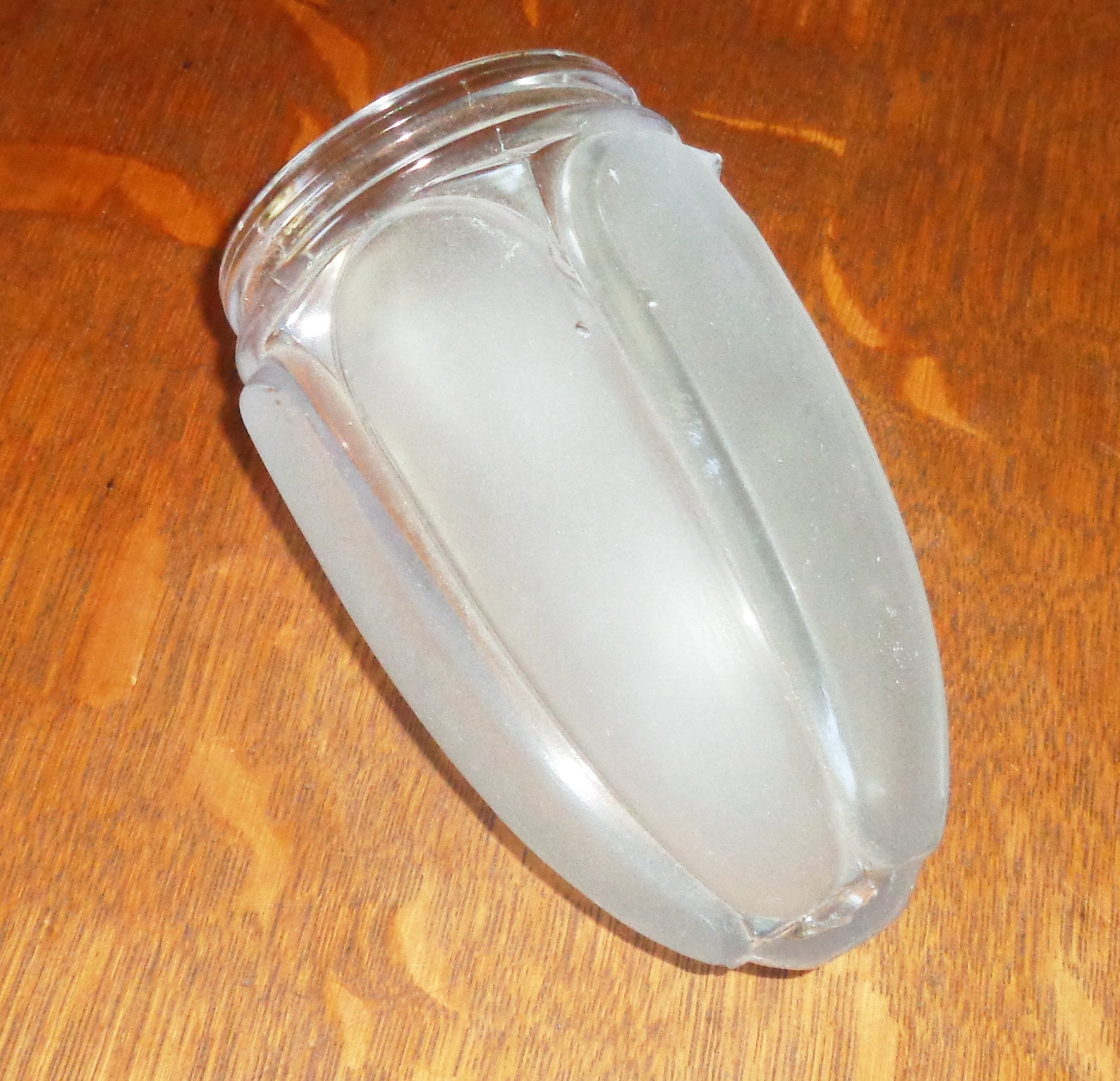 Frosted Bullet Cone Glass Light Cover Industrial Age Benjamin | Etsy