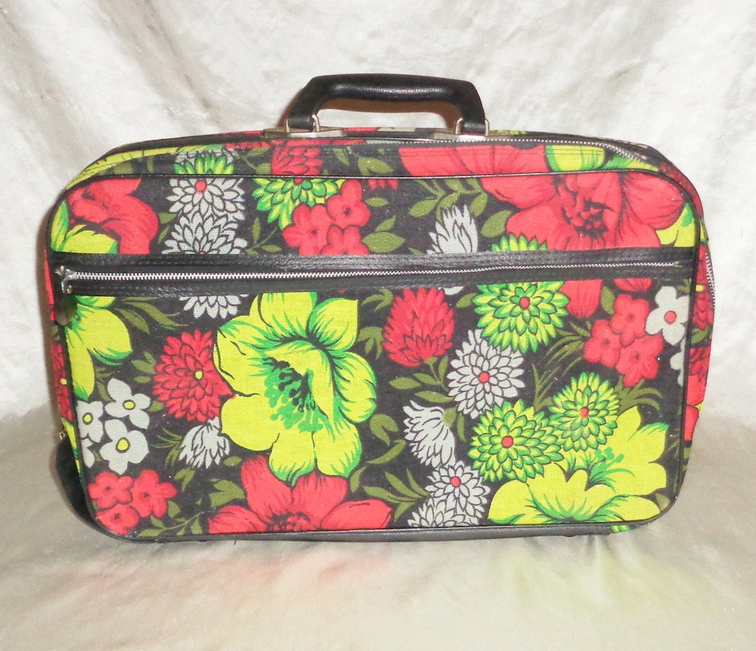 Bantam Travelware Floral Suitcase W Original Key 16 X 10 X 3.5 Inch - Etsy