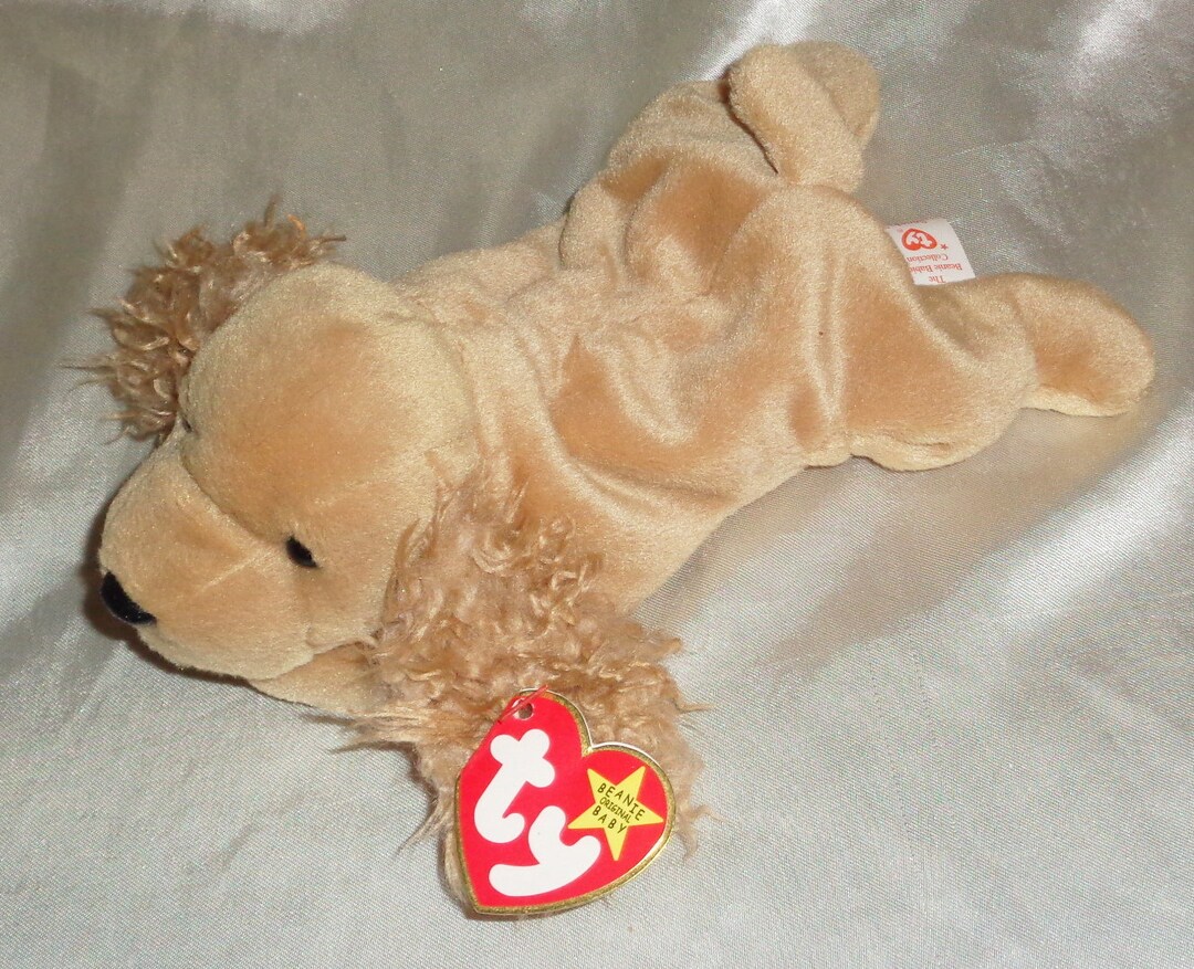 Ty Beanie Babies Baby 1997 Spunky Dog January 14 1997 W Error Tags PE ...