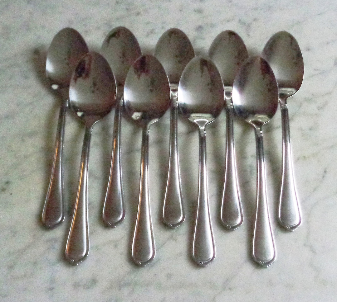 Towle Stainless Jasmine 7 3/8 Inch Set of 9 Table Soup Spoons - Etsy