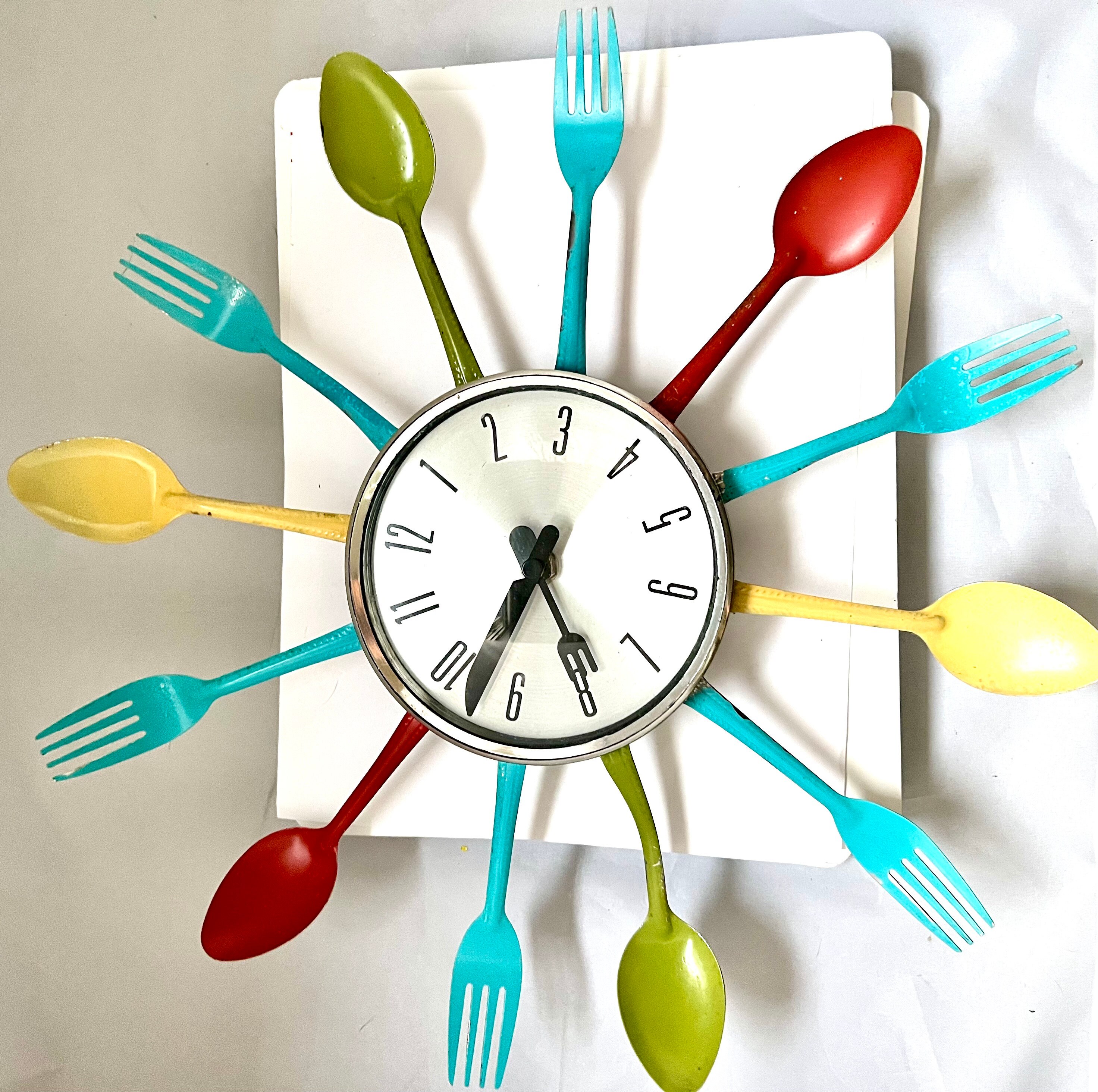 Cutely Wall Clock, Vintage Unique Decor, Kitchen Decor, Nostalgia Mid ...