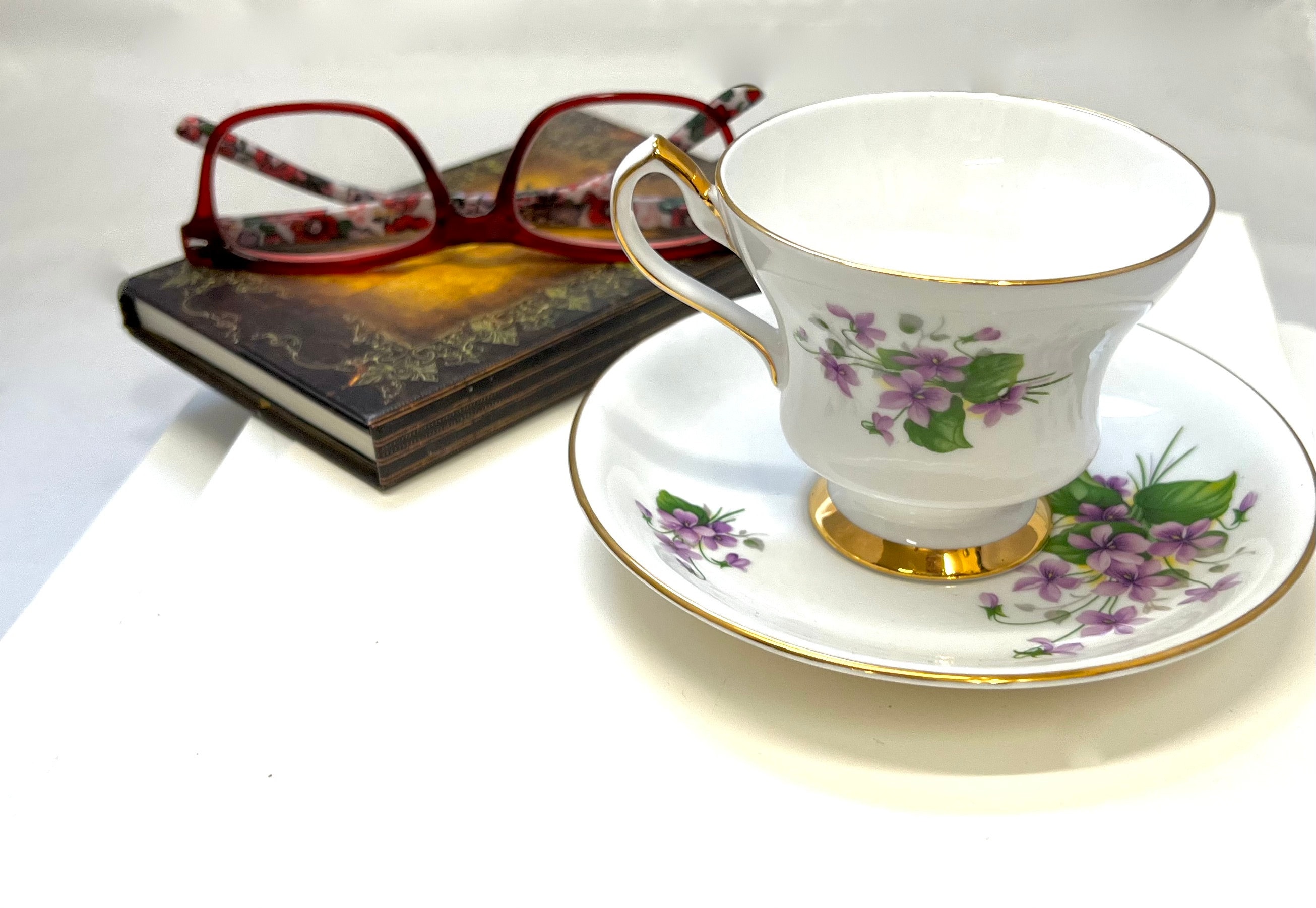 Society Fine Bone China Made in England-violet Flower Tea Cup and ...