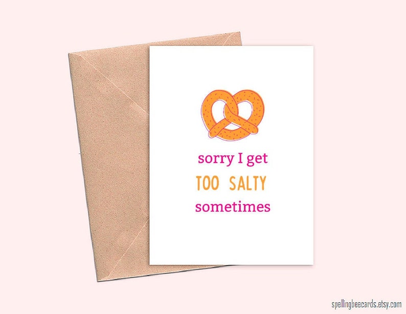 Sorry Card Apology Card Make Up After A Fight Card Funny Etsy