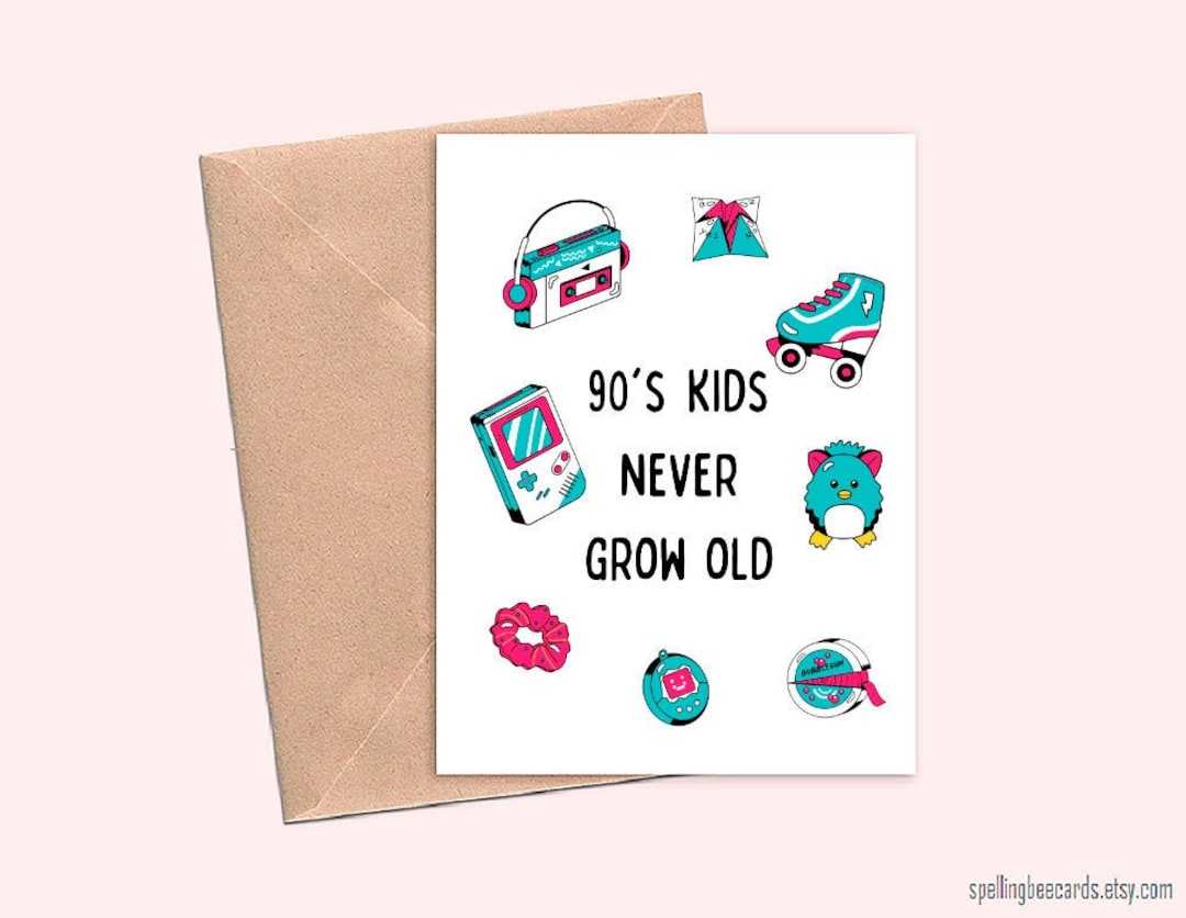 Funny 90s Birthday Card: Millennial Vintage Throwback - Etsy