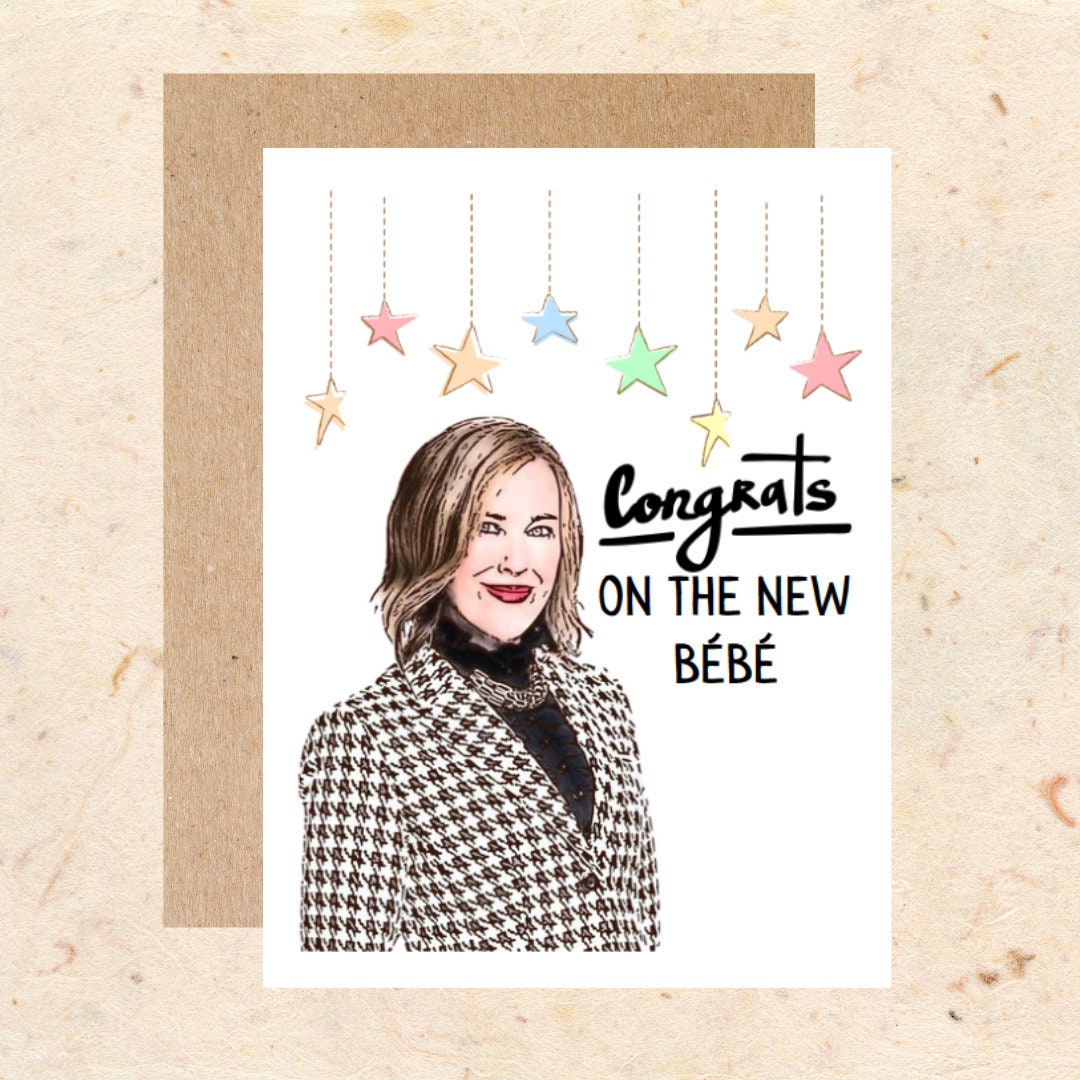 New Baby Congratulations Card, Funny Baby Card, Card for New Mom, Card ...