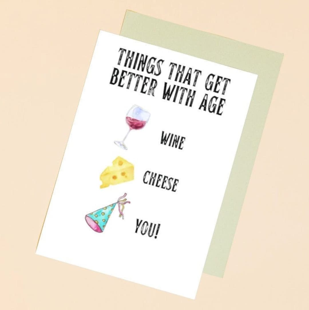 Happy Birthday Card, Cute, Funny Birthday Card for Aging, Card for Her ...
