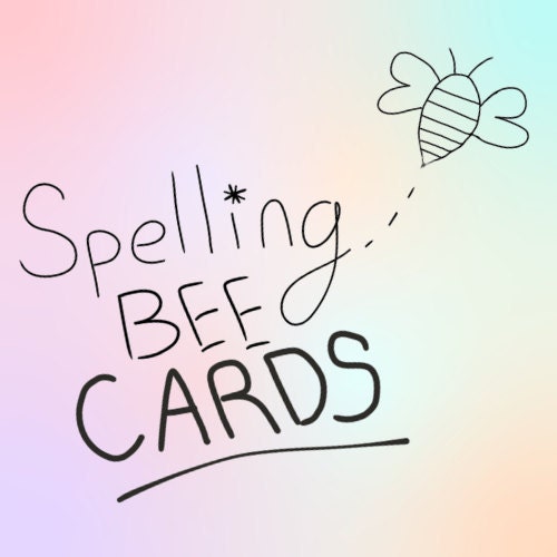 SpellingBeeCards - Etsy