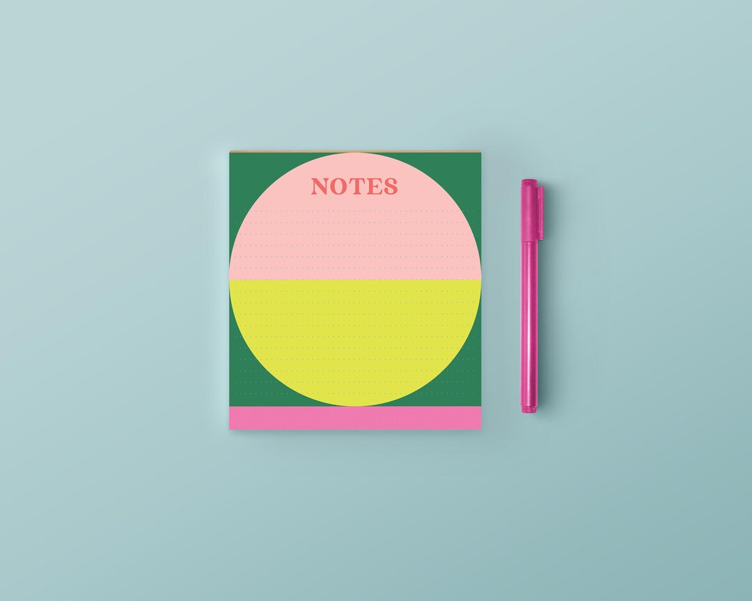 Colorblock Geometric Notepad - Etsy