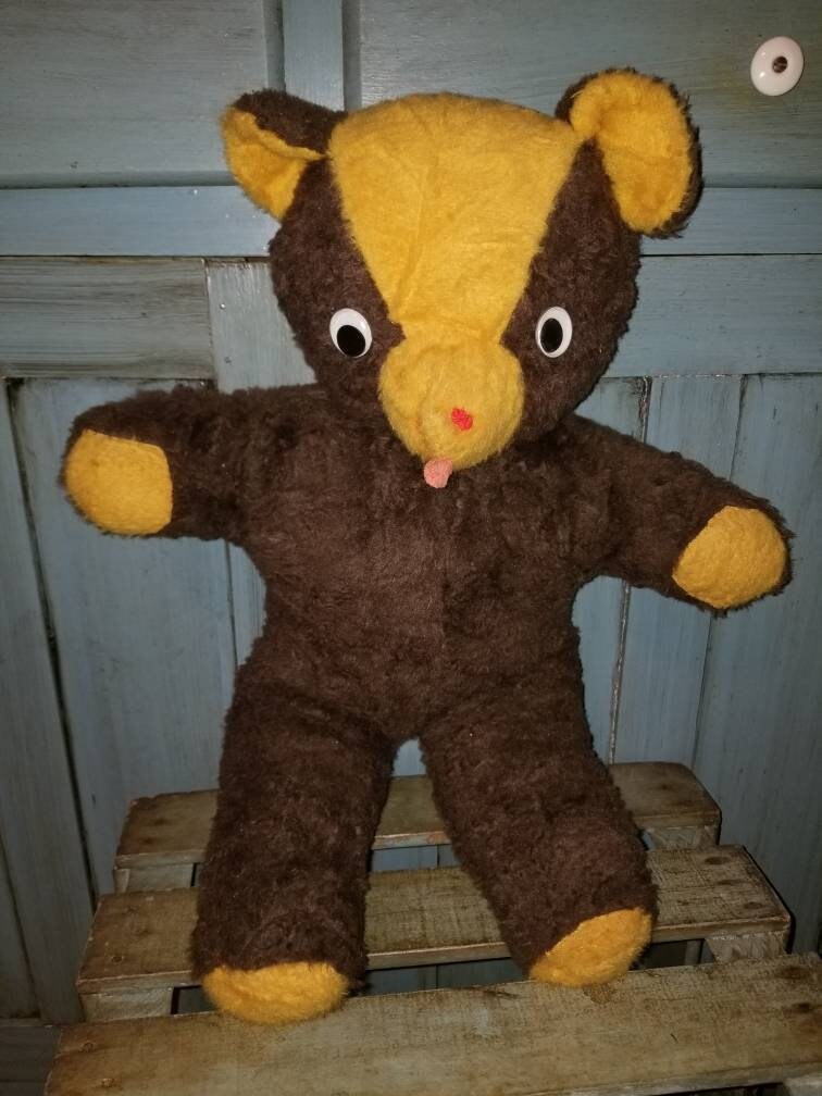 Vintage Stuffed Teddy Bear Googly Eyes Cute Collectible | Etsy