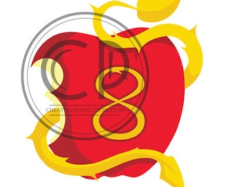 Descendants Apple Number 6 | Etsy