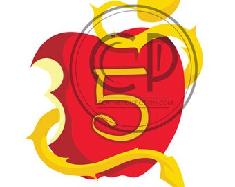 Descendants Apple Number 6 | Etsy