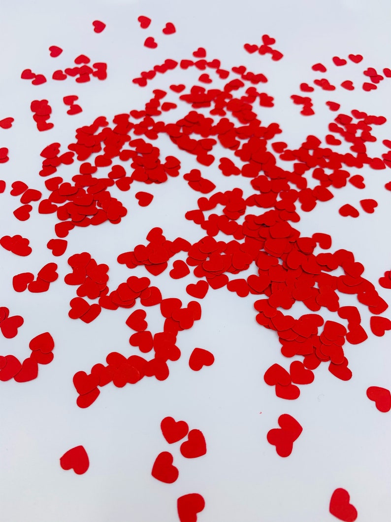 Mini Paper Heart Confetti Red Heart Confetti Valentines Day Wedding ...