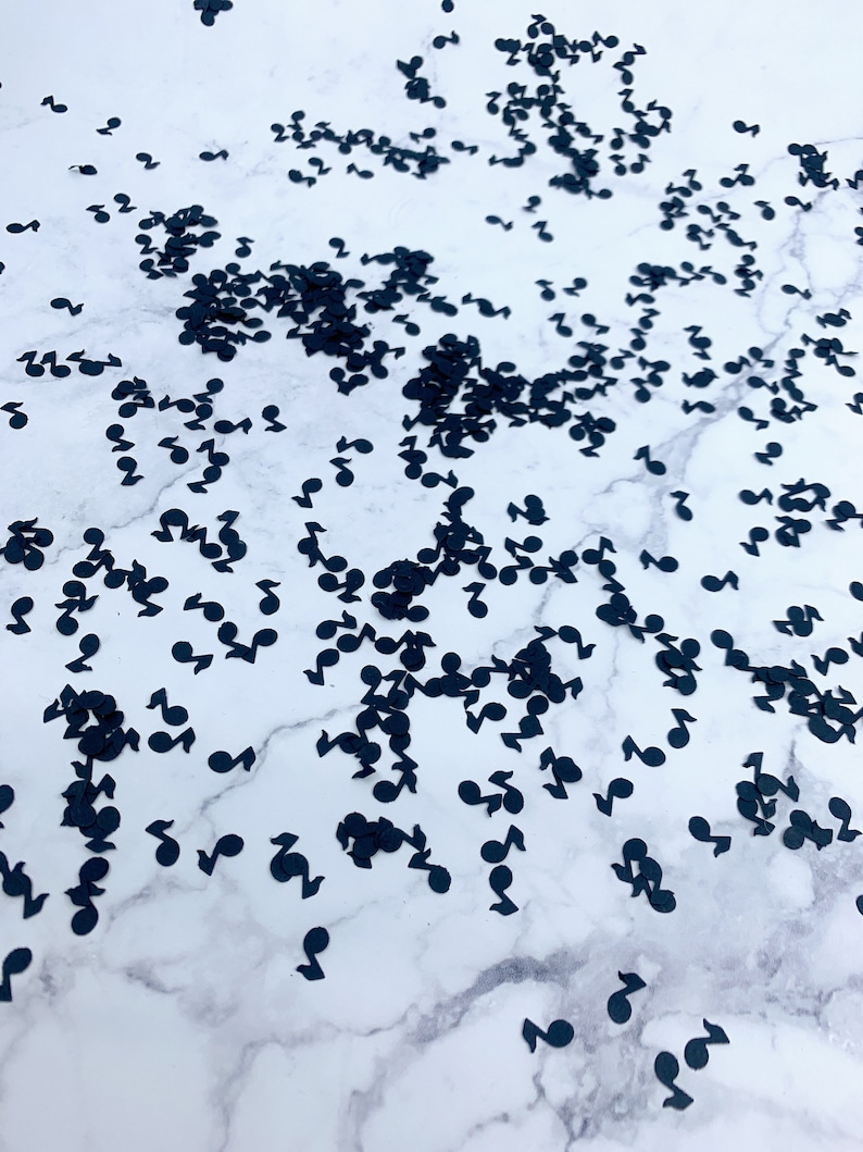 Mini Paper Music Note Confetti Black Music Note Confetti Party Decor ...