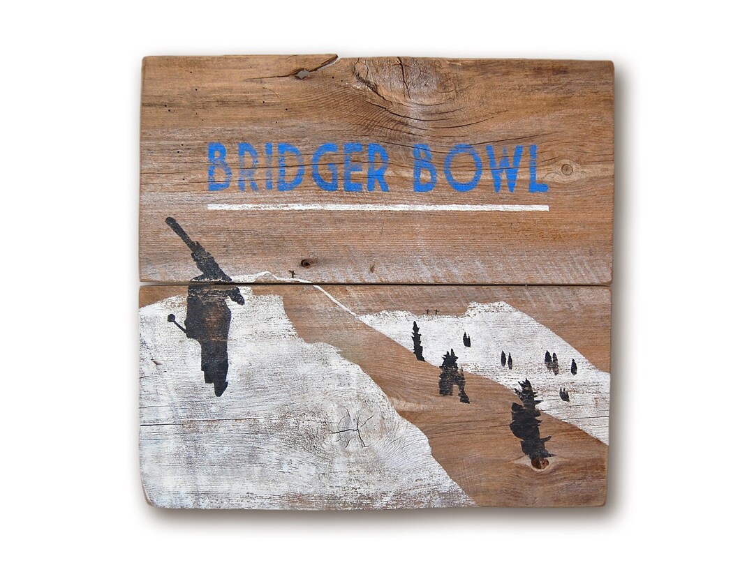 Bridger Bowl Wall Art, Reclaimed Wood Wall Art, Quality Custom Made ...