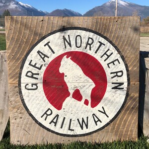 Great Northern Railway Sign, Reclaimed Wood Wall Art, Quality Custom ...