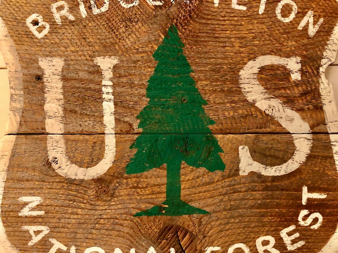 CUSTOM National Forest Sign National Forest Art Montana Art - Etsy