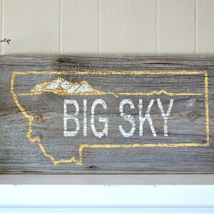 Montana Art, Montana Map, Montana License Plate, Big Sky, Barnwood Sign ...