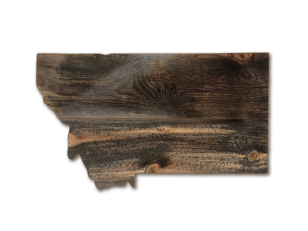 Montana Shape Sign, Reclaimed Wood Wall Art, Quality Custom Made Sign ...