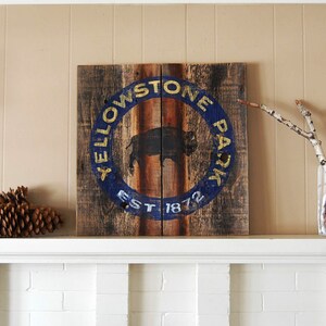 Yellowstone Bison Reclaimed Wood Sign: Custom Barnwood Art - Etsy