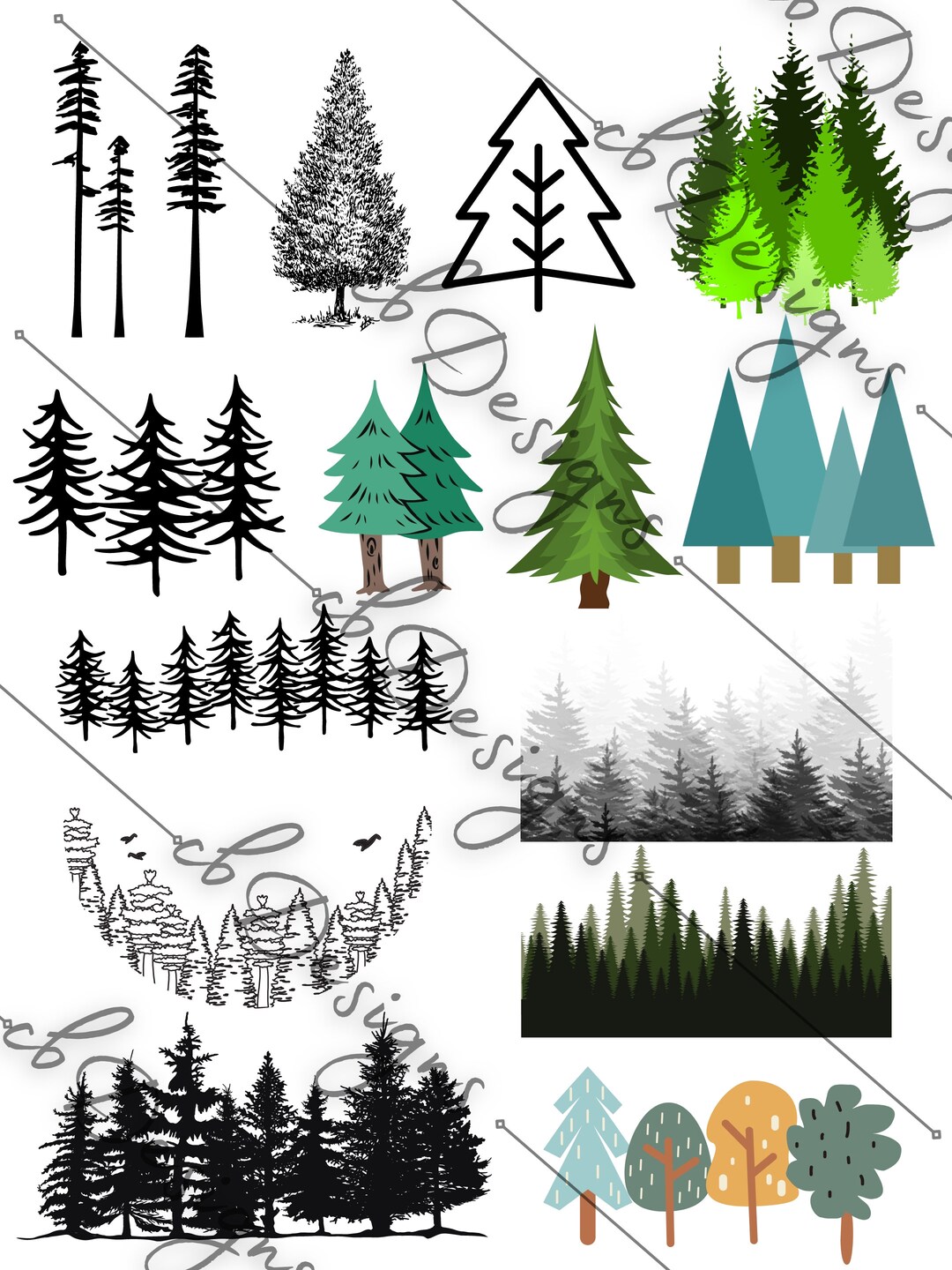 Pine Tree SVG - Etsy