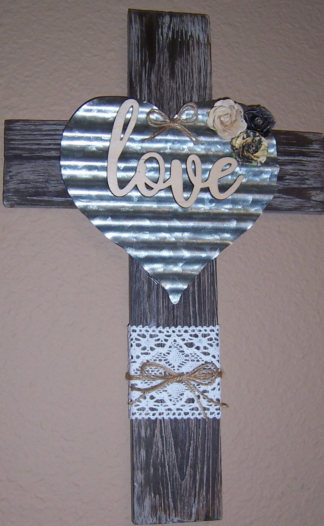 Wooden Love Cross - Etsy