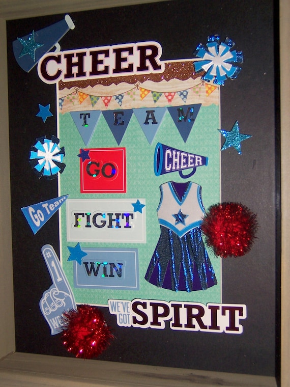 My Cheerleader Memories Shadow Box | Etsy