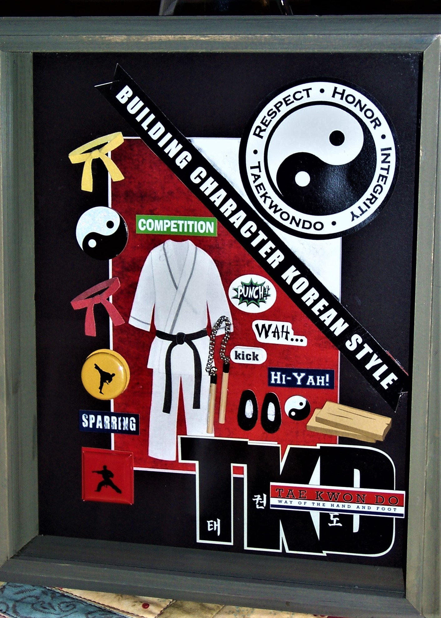 My TKD "building Character Korean Style" Shadowbox - Etsy