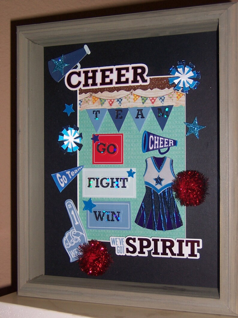 My Cheerleader Memories Shadow Box - Etsy