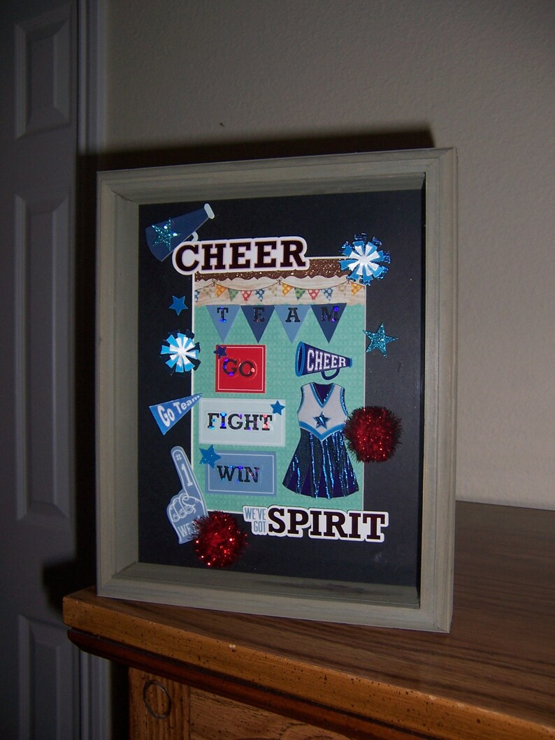 My Cheerleader Memories Shadow Box - Etsy