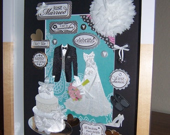 JUST MARRIED Shadow Box - Etsy