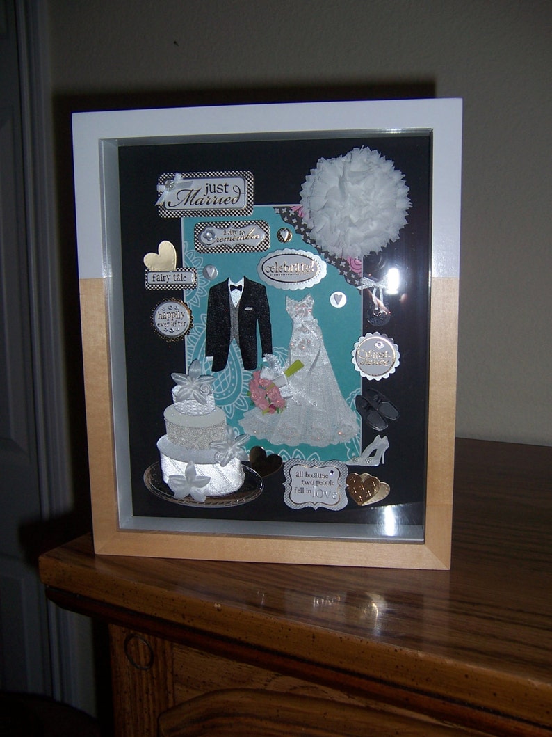 JUST MARRIED Shadow Box - Etsy