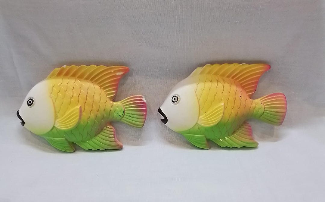 Vintage Miller Studio 1978 Chalkware Fish Pair - Etsy