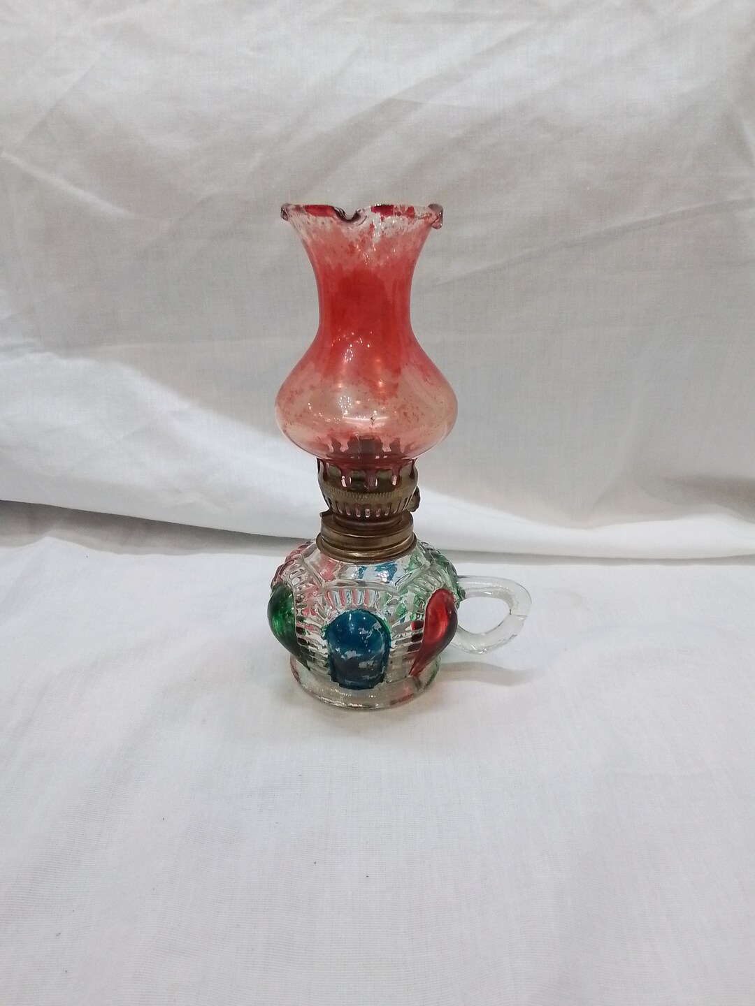 Vintage Multi Colored Mimi Oil Lamp - Etsy