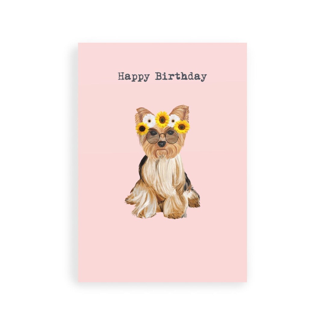 Yorkshire Terrier Birthday Card // Yorkie // Birthday Card // Dog Card ...