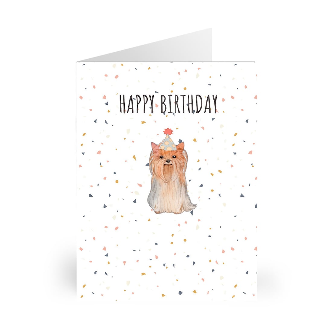 Yorkshire Terrier Birthday Card // Yorkie // Birthday Card // - Etsy