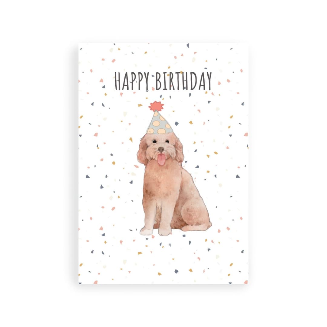 Cavapoo Birthday Card - Etsy