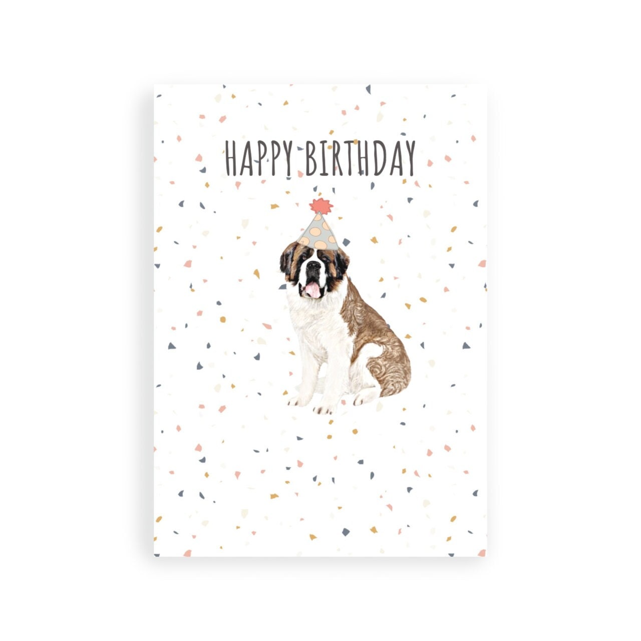 St Bernard Birthday Card // St Bernard - Etsy