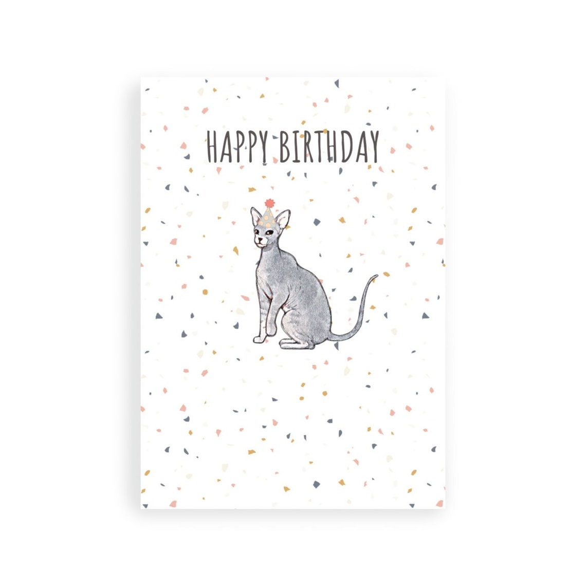 Sphynx Cat Birthday Card // Sphynx Cat - Etsy