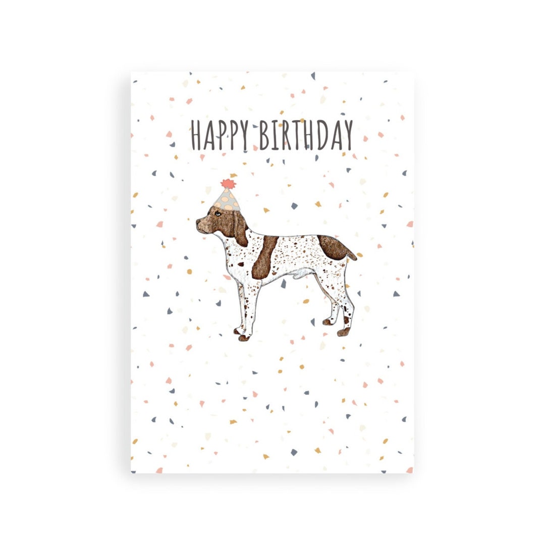German Shorthaired Pointer Birthday Card // Pointer - Etsy