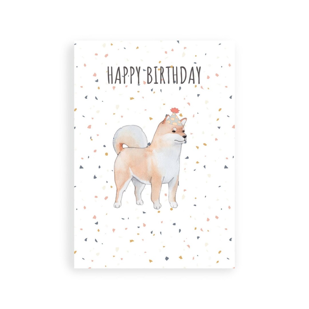 Akita Birthday Card // Akita Dog - Etsy