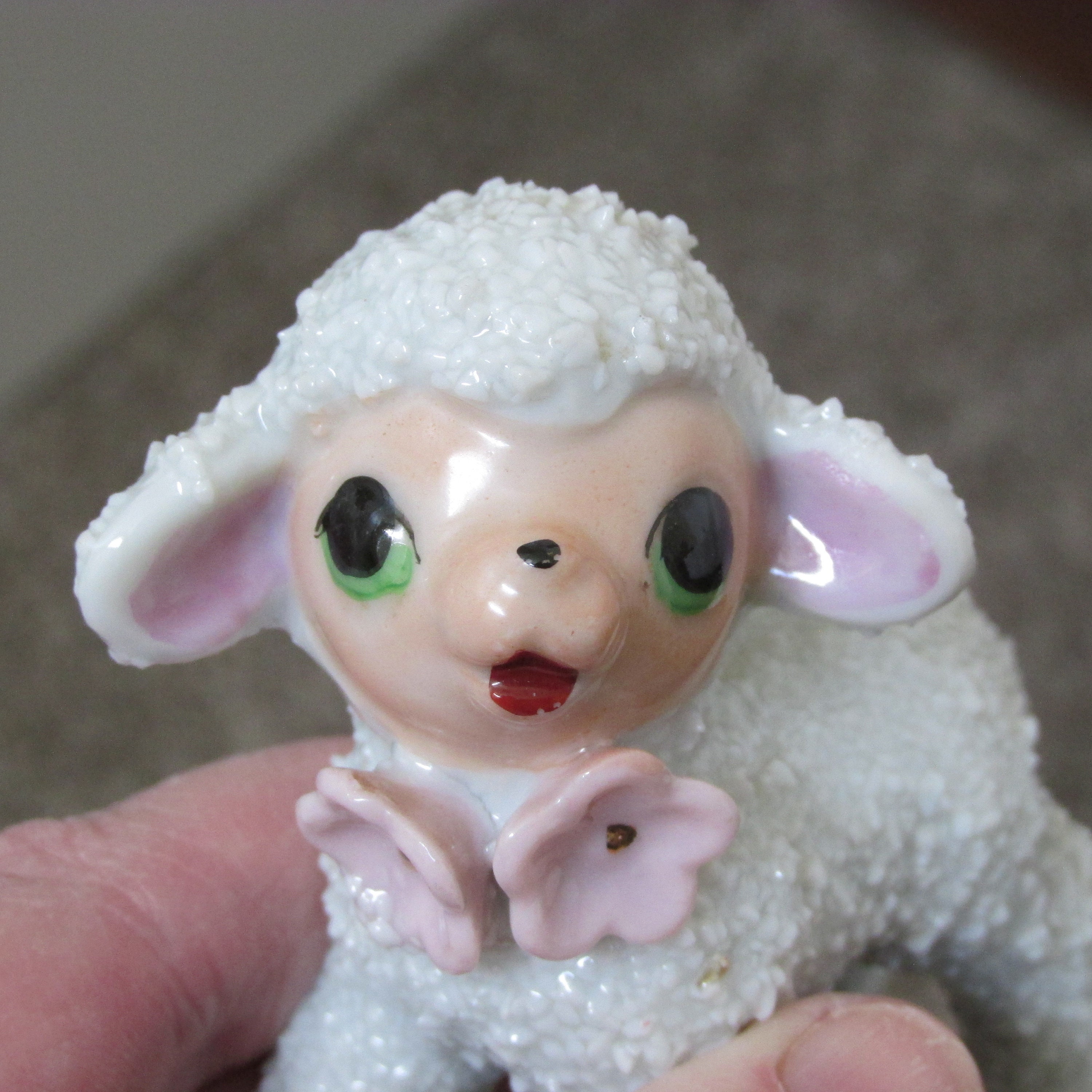 Vintage Ceramic Pair of Lamb Figurines Sugar Surface Made in Japan ...