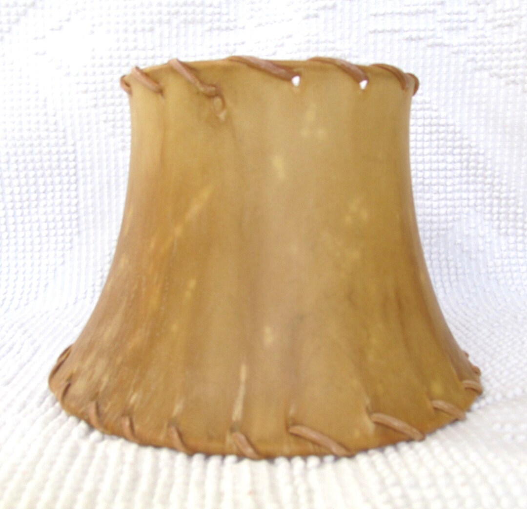 Vintage Rustic Rawhide Lampshade Cabin Lodge Animal Leather Decor - Etsy