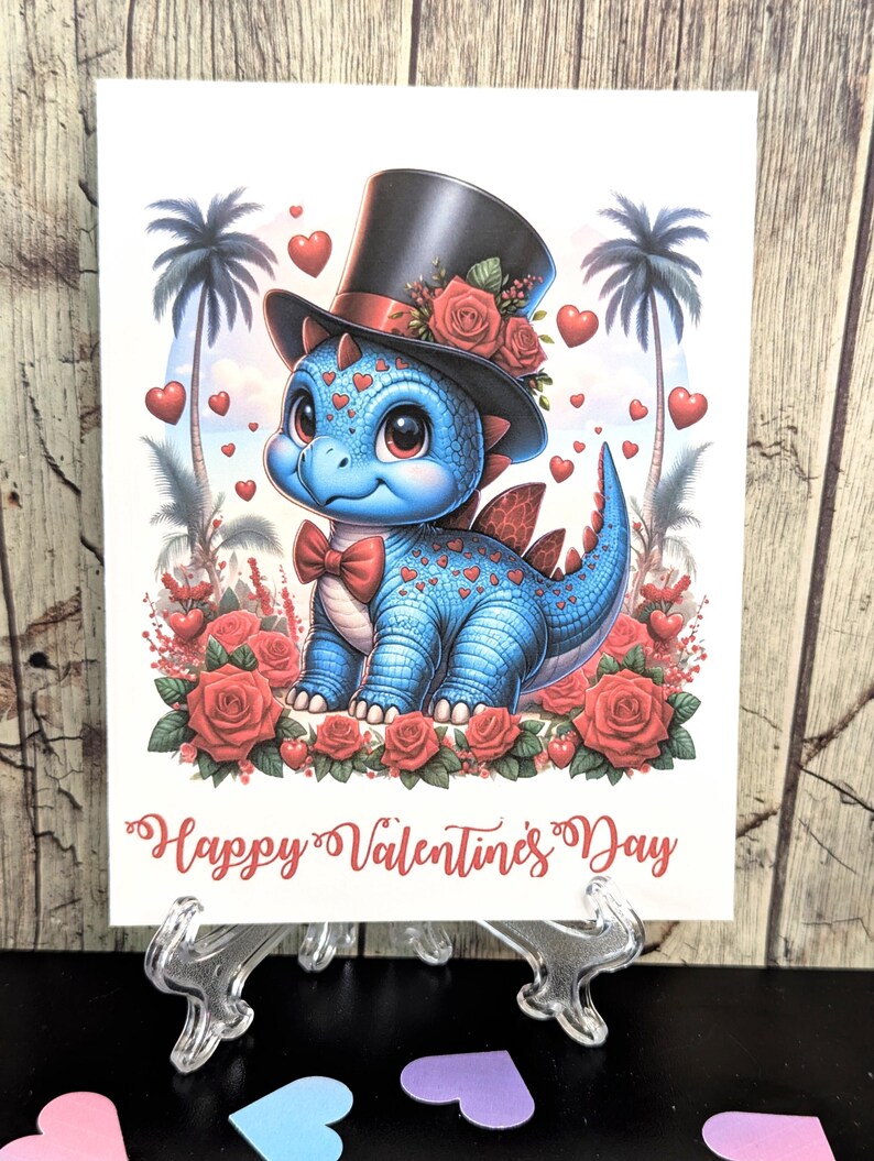 Monster & Dinosaur Valentine's Cards for Kids – Set of 6 - Etsy