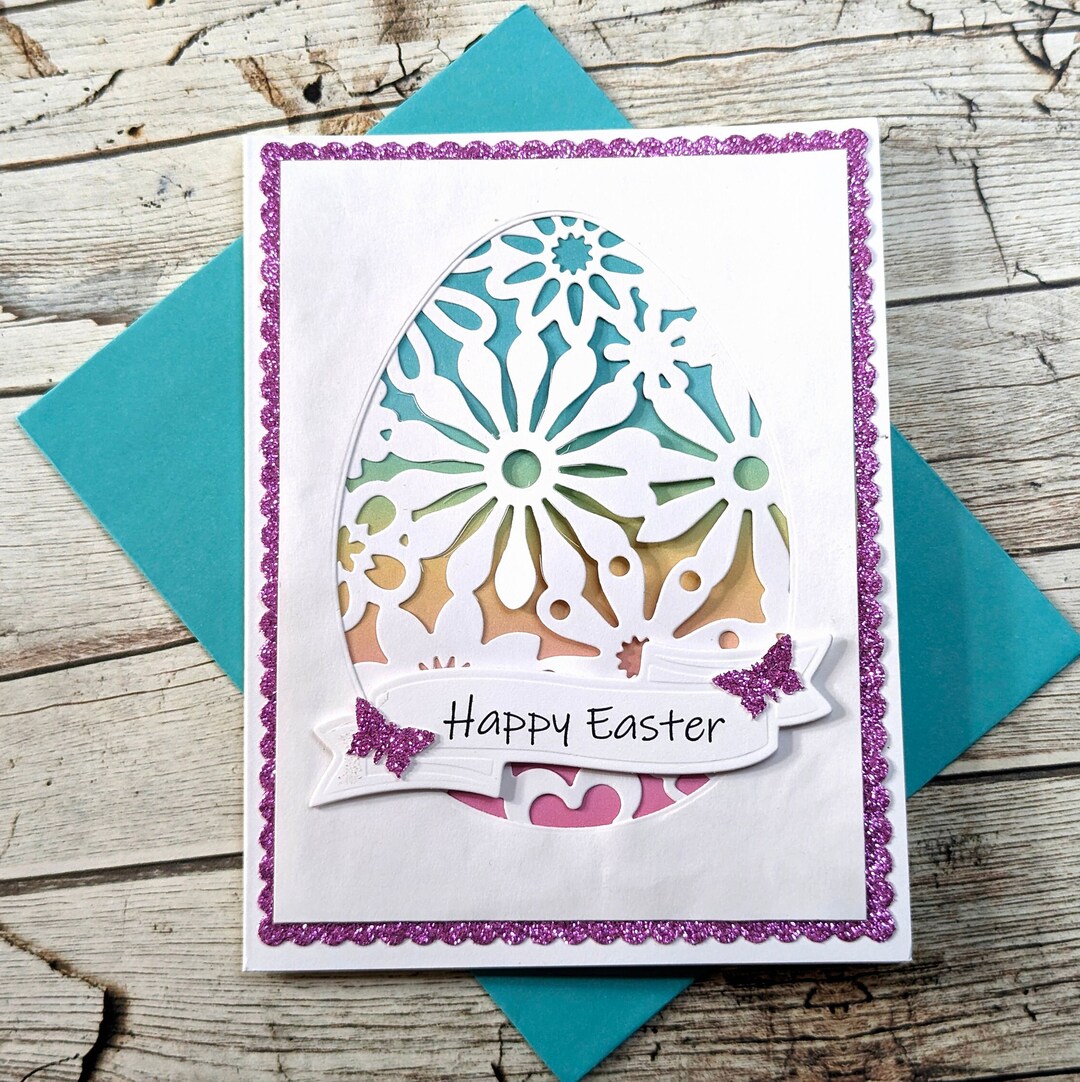 Easter Card Kit Easter DIY Kit Egg Card Egg Easter Card Set of 4 3d ...