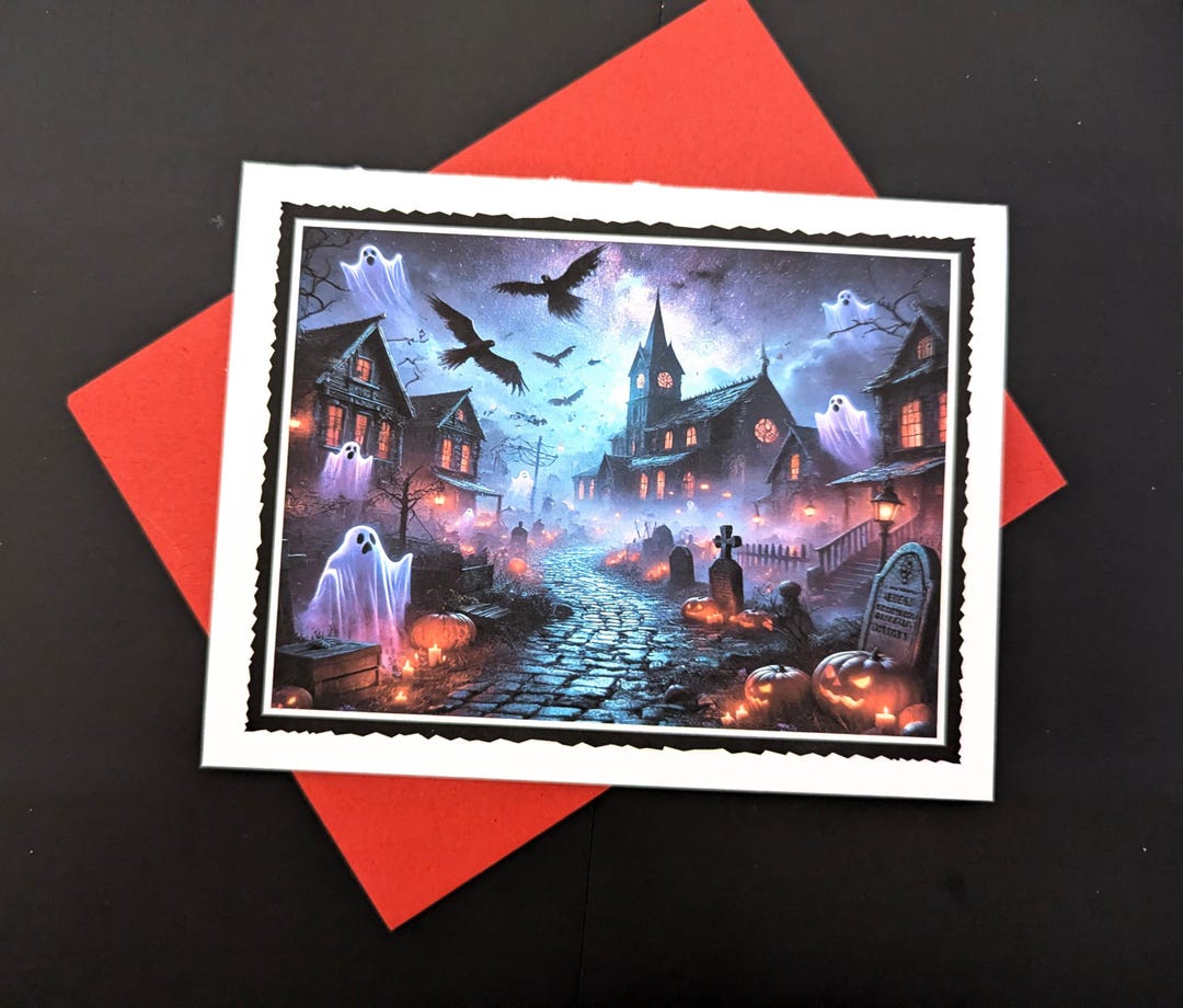 Haunted House Cards - Assorted Card Set - Haunted Mansion - Halloween ...